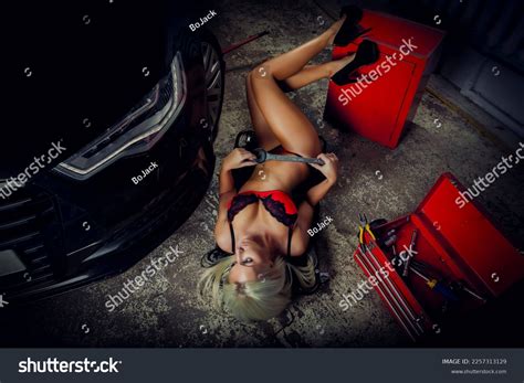 Sexy Naked Woman Lying Near Car Stock Photo 2257313129 Shutterstock