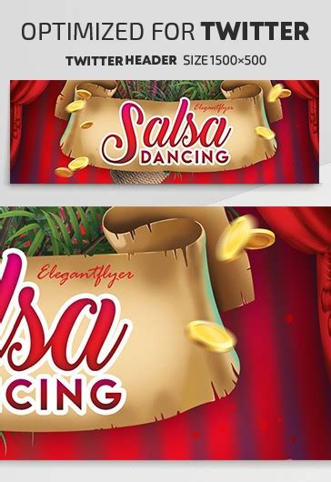 Red Simple Salsa Dancing Premium Social Media Template Psd By