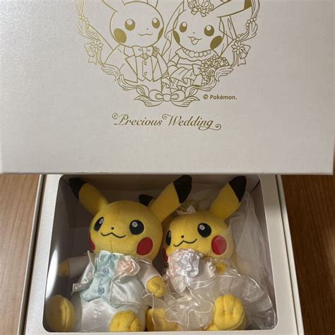 【未使用に近い】ポケットモンスター ペアピカチュウ Precious Wedding ぬいぐるみ ポケモン ウェディング 結婚式 ポケモンの