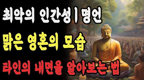 인생조언 L 타인의 내면을 알아보는 법 ㅣ 최악의 인간성을 가진 사람을 피하는 법ㅣ최악의 인간성ㅣ명언ㅣ맑은 영혼의 모습 Youtube