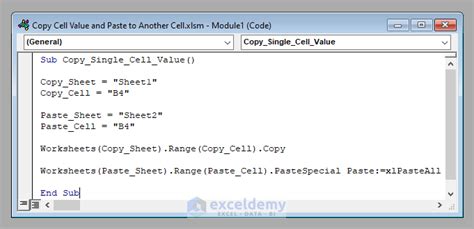 Excel Vba Copy Cell Value And Paste To Another Cell Loop Catalog Library