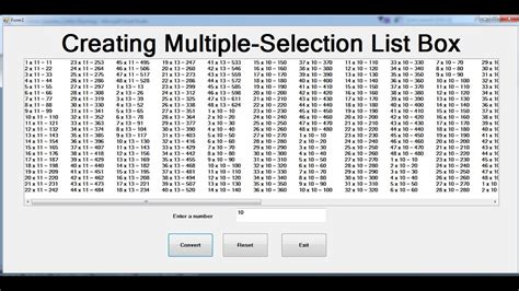 How To Create Multiple Selection Listbox In C Youtube