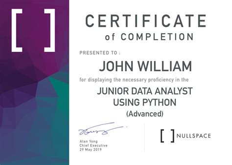 Python Coding Class Data Analyst Certificate Programme Nullspace