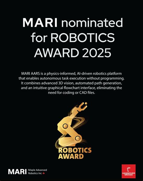 Roboticsaward2025 Hannovermesse Robotics Innovation Automation Ai Nocode