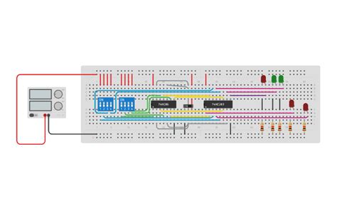 Circuit Design 4 Bit Binar Addersubractor Tinkercad