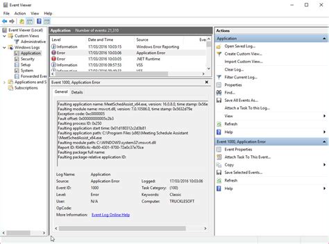 C How Do I Locate Errors That Are Logged In The Event Viewer Stack Overflow