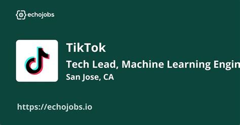 Tiktok Is Hiring Tech Lead Machine Learning Engineer Tiktok Multimedia Data Platform San