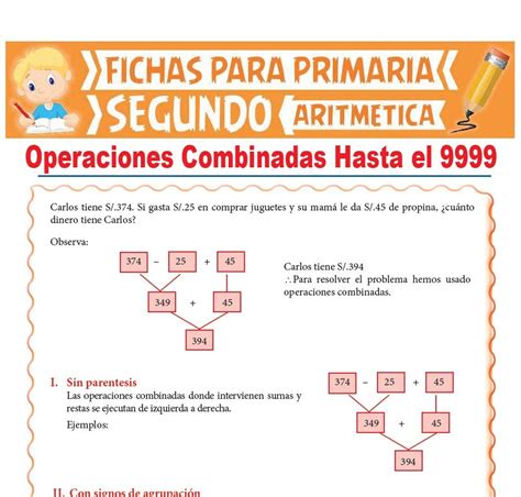 Problemas De Operaciones Combinadas Para Quinto Grado De Primaria At Terry Knapp Blog