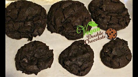 Double Chocolate Chip Cookies Vegan Recipe Youtube