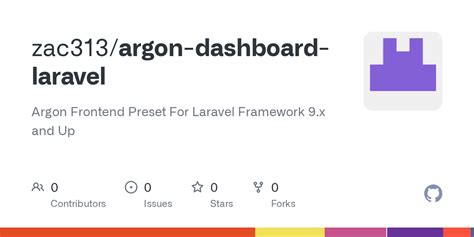 Github Zac313argon Dashboard Laravel Argon Frontend Preset For Laravel Framework 9x And Up