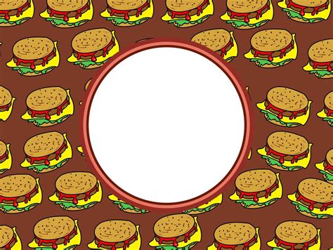 Fast Food Burger Border Template 21566524 Vector Art At Vecteezy