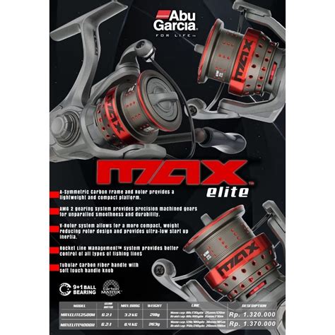 Jual Reel Pancing Abu Garcia Max Elite 2500h 9 1 Bb Screw In Power