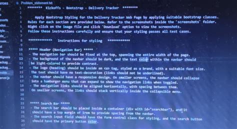 Apply Bootstrap Styling For The Delivery Tracker Web Page By Applying