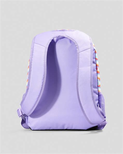 Shop Roxy Shadow Swell Printed Backpack In Bright White Rainbow Bay