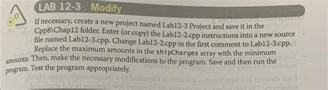 Solved If Necessary Create A New Project Named Lab Chegg