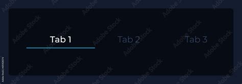 active first tab in menu bar ui element template editable isolated
