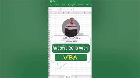 Autofit Cells With Vba Youtube