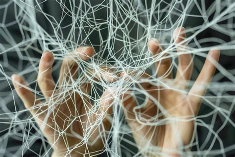 Premium Photo A Tangled Web Being Unraveled By A Persons Hands Representing The Process Of
