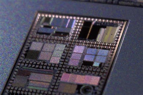 Semiconductor Chip CPU Microchip Close Up That Has Been Decapped Stock Photo Image Of Gadget