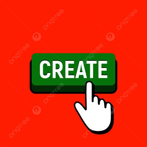 Click Mouse Cursor Vector Art Png Hand Mouse Cursor Clicks The Create Button Design Mouse