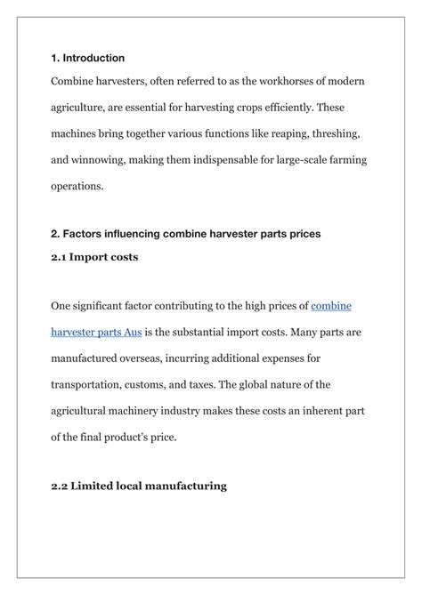 Ppt Why Are Combine Harvester Parts Too Expensive In Australia