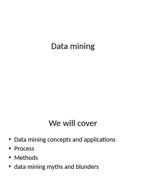 lecture 7 and 8 data mining pdf data mining data
