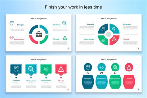 Swot Infographic Powerpoint Par Mightyslide Sur Poweredtemplate Modele Powerpoint 11334