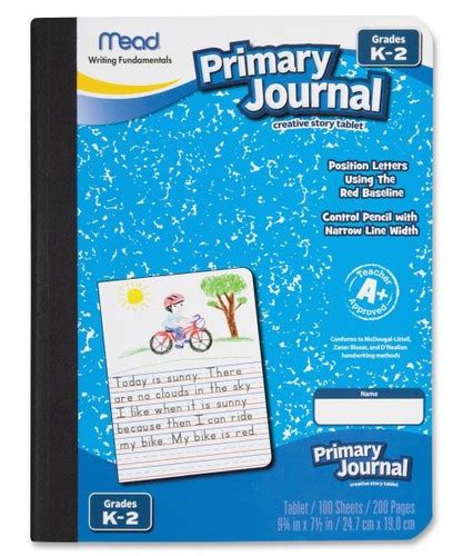 Primary Writing Tablet Mead K 2 Terrific Teaching To