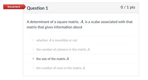 Solved A Determinant Of A Square Matrix A Is A Scalar
