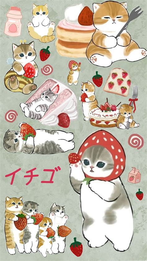 Mofusand wallpaper 🍓 in 2024 | Preppy wallpaper, Wallpaper, Character ...