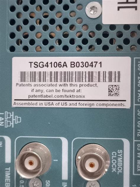 Used Tektronix Tsg 4106a Tsg4106a B030471 Rf Signal Generator Without Accessories Orbit