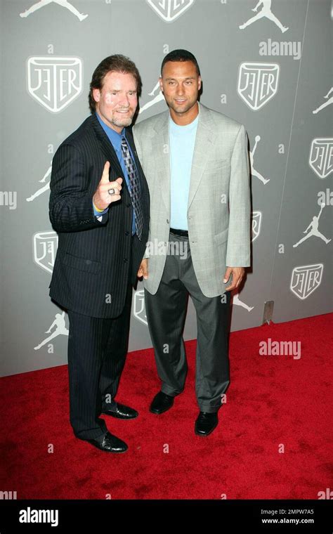 Wade Boggs And Derek Jeter Arriving For The Jordan Celebrates Derek