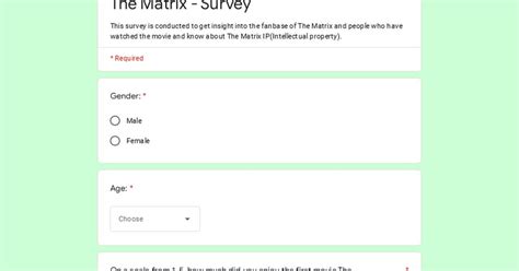 The Matrix Survey Rmatrix