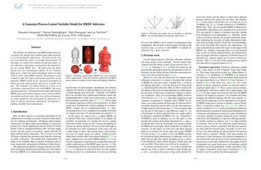 A Gaussian Process Latent Variable Model For BRDF Inference Papers