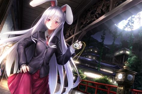 Animal Ears Bunny Ears Bunnygirl Long Hair Purple Hair Red