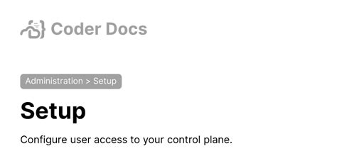 Setup Coder Docs