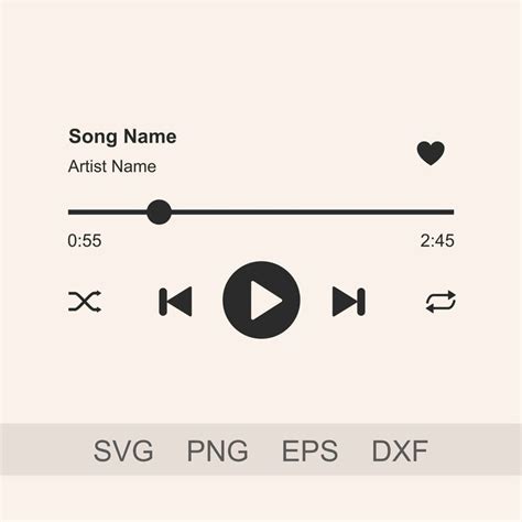 Spotify Svg Music Player Png Audio Control Buttons Svg Acrilic Song Art Dxf Clipart Song