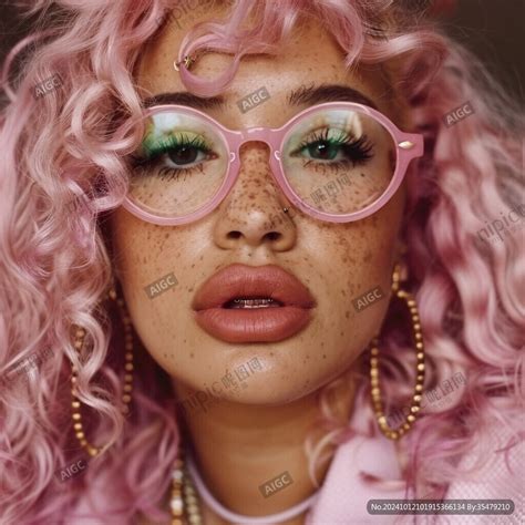 Ai创作图有色人种女性 粉色头发女孩 雀斑美人详情 粉女巫特写 时尚少女镜框 粉红色美学 女性粉色妇女郎 雀斑美人主图 粉红色审美 创意时尚头像 粉红审美 粉色审美 粉色头发少女 粉色头发
