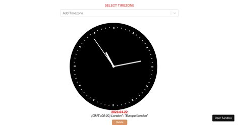 React Analog Clock Examples Codesandbox