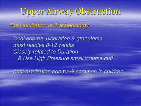 Ppt Upper Airway Obstruction Powerpoint Presentation Free Download Id 3108356