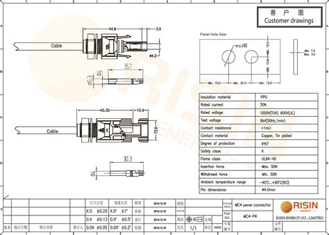 China Solar Inverter Connector Mc4 M12 Pv Panel Plug Factory And Suppliers Risin