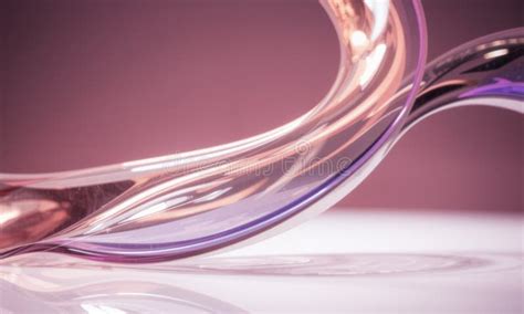 Beautiful Colorful Glass Sculpture With Smooth Curves And Glossy Finish Reflecting Light In