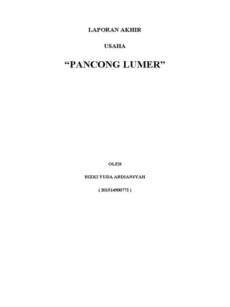 Kwh Pancong Lumer Pdf