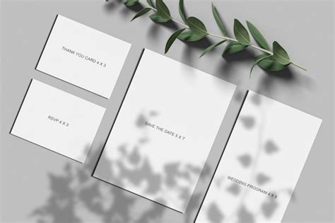 Premium Psd Wedding Invitation Mockup