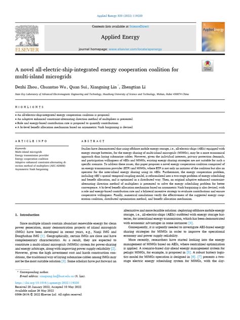 A Novel All Electric Ship Integrated Energy Cooperation Coalition For