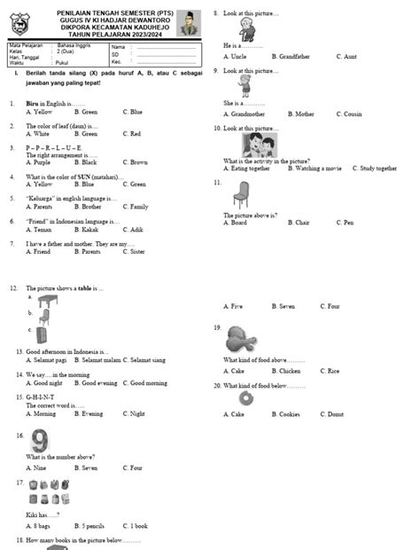 Soal Pts Bahasa Inggris Kelas 2 Pdf