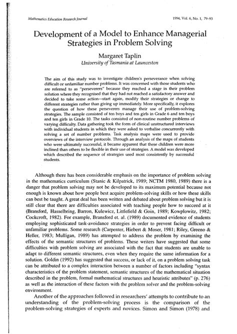 Pdf Development Of A Model To Enhance Managerial Strategies In