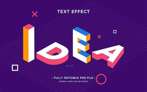 Premium Psd Isometric Text Effect