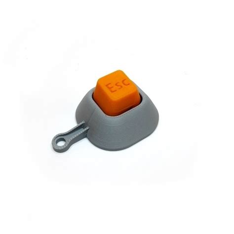 D Keyboard Single Button STL File Keyring ESC STL Esc Key D Printing File Keyboard Keychain
