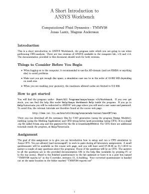 Fillable Online ANSYS Workbench Fax Email Print PdfFiller